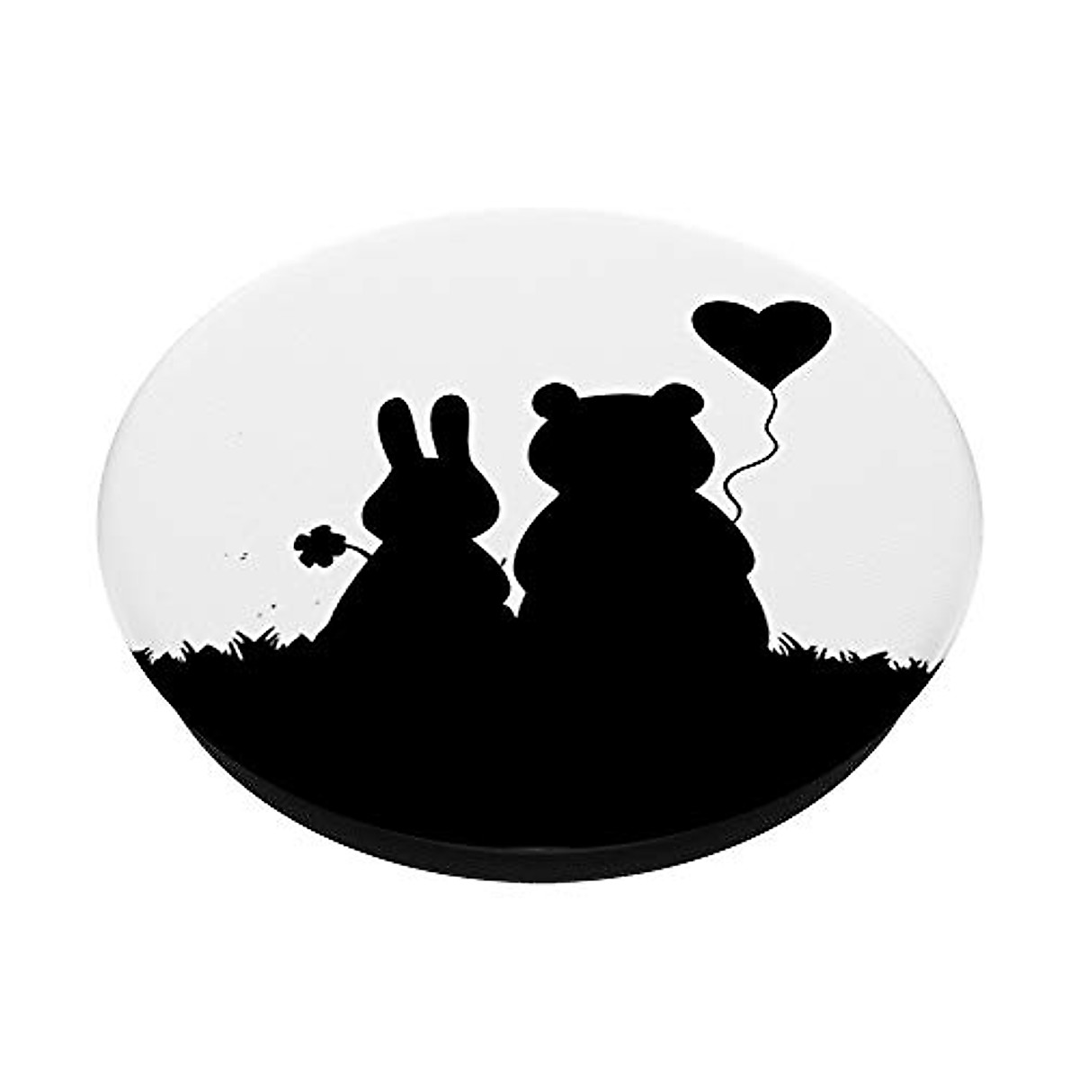 Cute Sweet Bunny and Bear Love Couple Valentine's Day Rabbit PopSockets PopGrip: Swappable Grip for Phones & Tablets