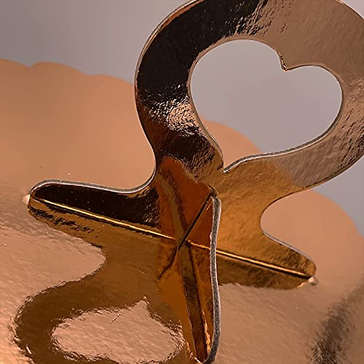 4 PCS Cardboard Cupcake Stand 3- Tier Dessert Stand, Rose Gold Party Supplies, Birthday Party Wedding Anniversary