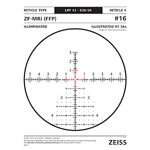 ZEISS LRP S3 6-36x56 First Focal Plane MRAD Riflescope with Illuminated Reticle