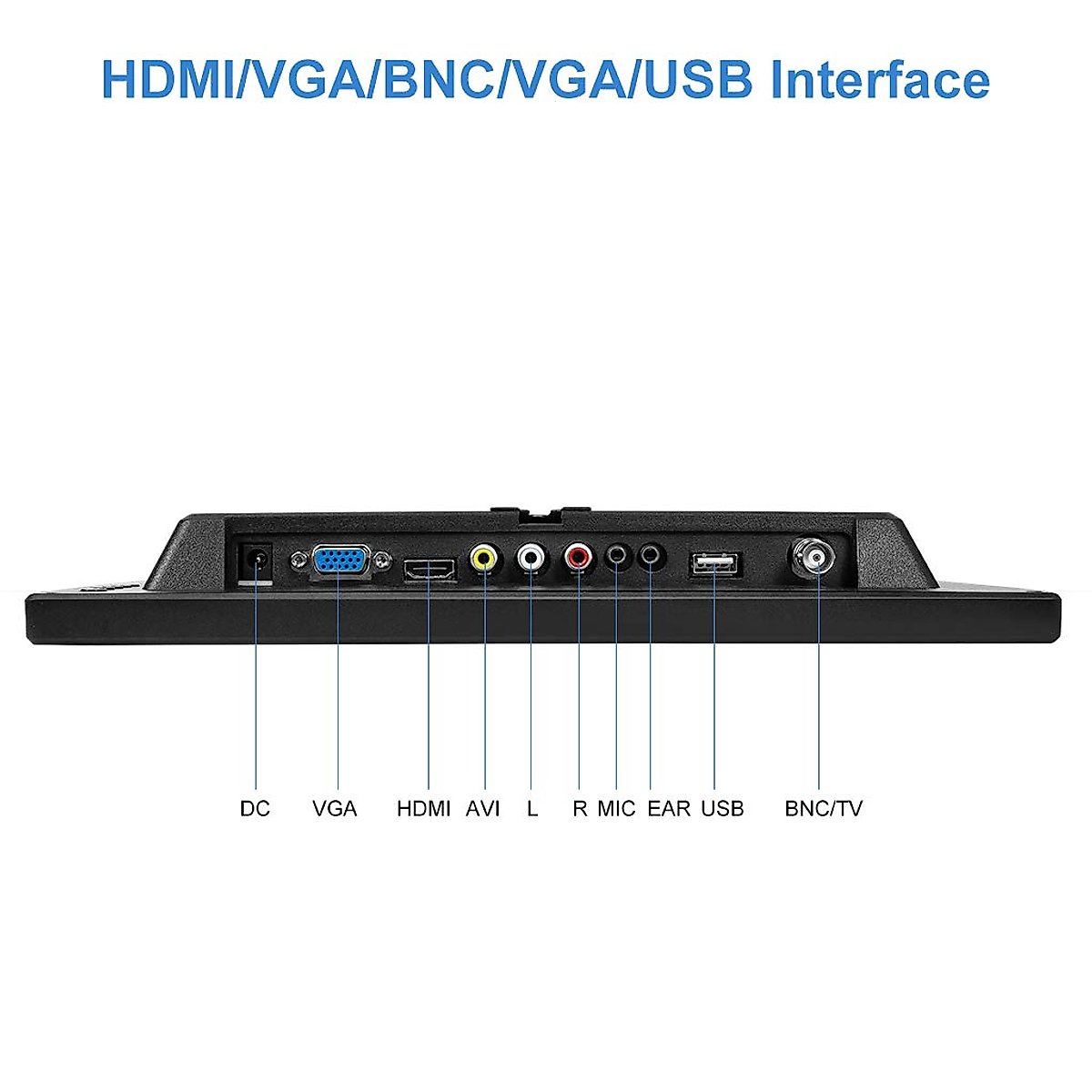 Prechen 11.6 Inch Small HDMI Monitor 1366x768 Small PC Monitor TFT LCD Monitor Built-in Speaker with HDMI VGA AV BNC USB Input Mini HD Color Screen Display