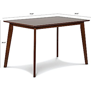 New Classic FURNITURE Morocco Rectangle Dining Table, Walnut