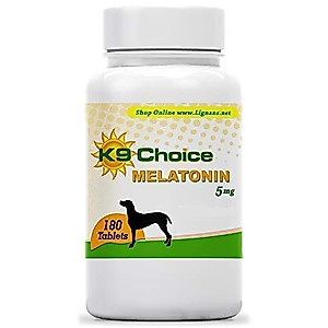 K9 Choice 5mg Melatonin Chewable Tablets - 180ct Bottle, Specially Formulated Melatonin for Dogs