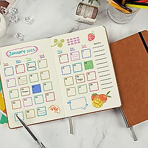 Lemome Dotted Bullet Grid Journal - A5 Hardcover Dot Grid Notebook with Pen Loop - Premium Thick Paper - Page Dividers Gifts