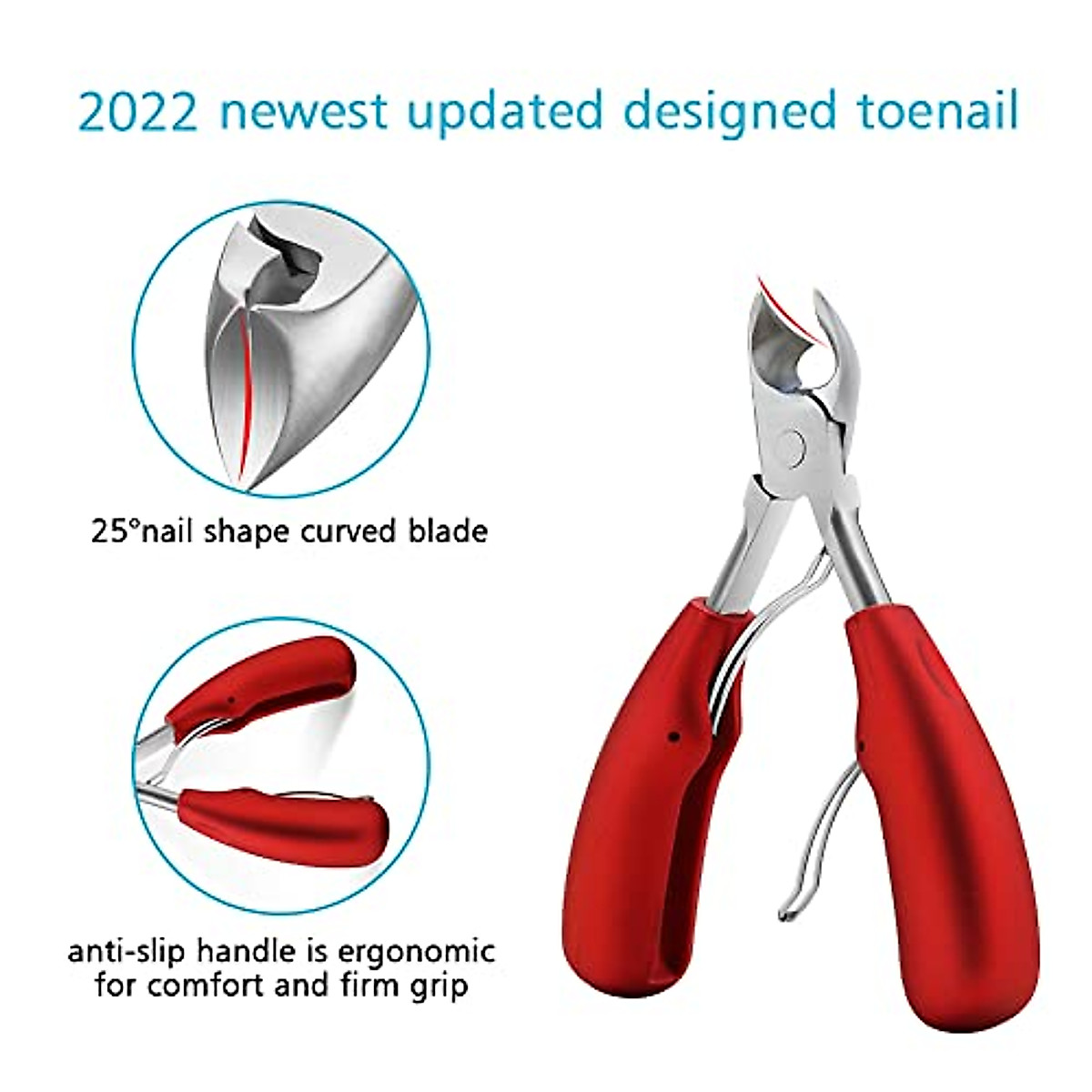 Thick Toenail Clippers, Large Nail Clippers for Podiatrist/Ingrown/Thick/Professional/Men/Seniors Toenail and Nail Surgical Grade Stainless Steel Toenail Trimmer Clipper