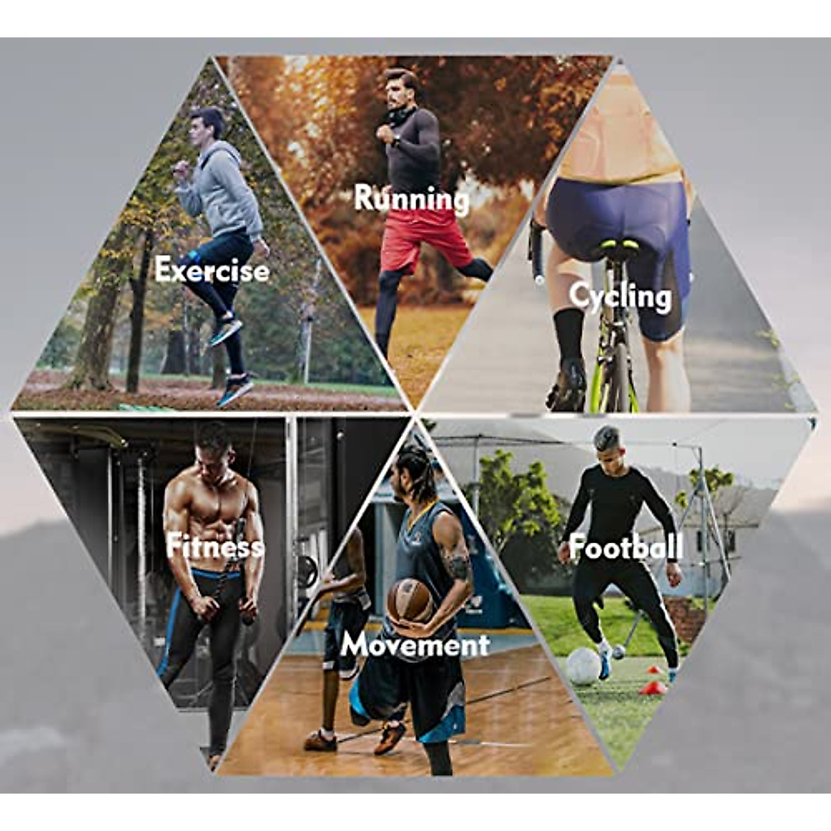 SILKWORLD Men's 2 in 1 Running Compression Tights Pants Mesh Athletic Workout Gym Legging,Black,Large