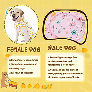 Paipeper Dog Surgery Recovery Suit, Surgical Onesie After Surgery, Dog Shirt Protect Surgical Wound,Abdominal Wounds Protector,Soft Cotton Clothes for Female Male Dog(Pink flowers-4xl)