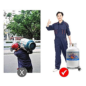 XIEEIX Movable Propane Cylinder Base, Fixed Propane Tank Tray with Brake Wheel, 5-30ib Gas Cylinder Fixed Shelf, Used for Gas Cylinder Consignment and Fixed Storage