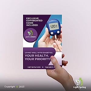 ReliOn Prime Blood Glucose Test Strips, 100 Ct Bundle with Exclusive Living Well with Diabetes: Your Health, Your Priority - Better Light&Spring Guide (2 Items)