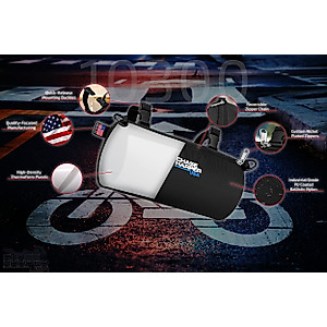 Chase Harper USA Bicycle Barrel Bag - Water-Resistant, Tear-Resistant, Industrial Grade Ballistic Nylon with Universal Mounting System - Black