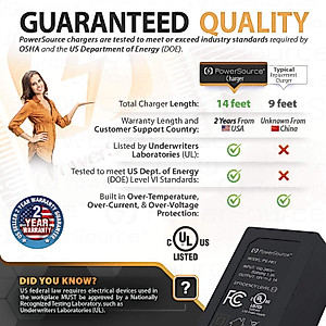 PowerSource 19V UL Listed 14Ft Extra Long AC Adapter Charger for Harman Kardon Onyx Studio 1 2 3 4 5 6 7 8 NSA40ED-190200 Wireless Speaker Replacement Power Supply Cord