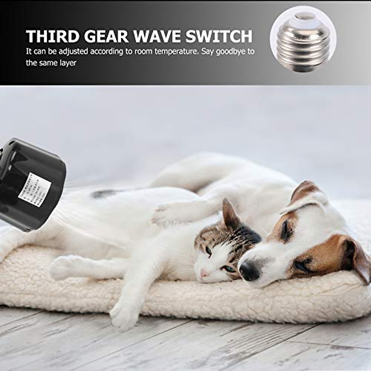 YARDWE Reptiles Reptile Heat Emitter Safe Chicken Coop Heater Livestock Heat Warm Light Cultivation Heating Lamp for Farm Animal Poultry Cat Dog Reptile Style Poultry Heat Lamp