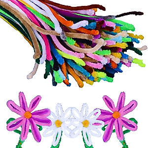 OnePine Pipe Cleaners 220 Pcs 22 Colors Chenille Stems for Arts and Crafts DIY Handmade Decoration (6 mm x 12 Inch)