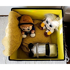 Back to the Future Plutonium 15-Inch Foldable Storage Bin Chest With Lid | Fabric Basket Container, Cube Organizer With Handles | Brown Cubby Cube, Closet Organizer | '80s Toys, Gifts And Collectibles