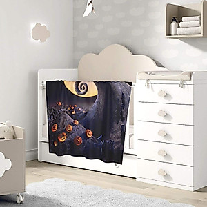 Halloween Unisex Baby Blanket Super Soft Reversible Nursery, Swaddle Stroller Infant & Toddler Bedding for Kids 30 x 40 Inch(76x102cm)