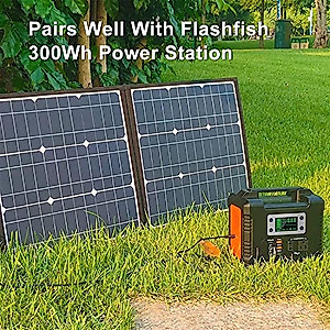 Solar Panels 5V USB Flashfish Foldable Solar Cells Battery Charger Folding Outdoor Power Supply Camping Garden 100W 18V Portable Solar Panel (Color 50W) (100W) (50w) (100w)