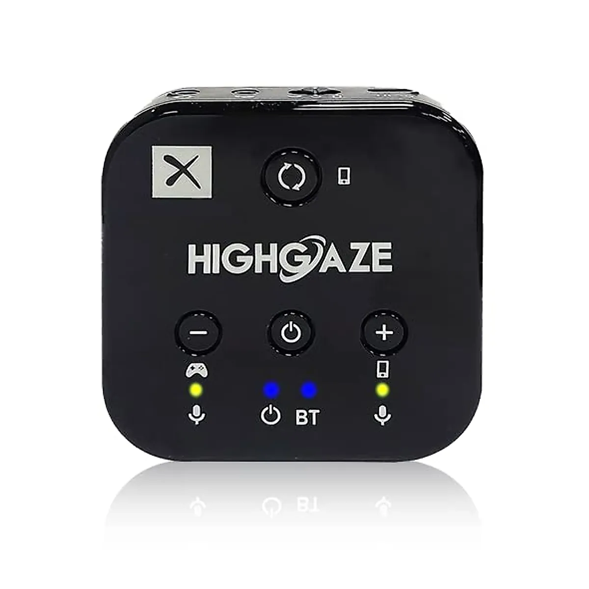 HIGHGAZE Bluetooth Chat & Play Audio Mixer Accessory for Switch Game Streaming with Smartphone & PS4 PS5 or Xbox, Discord, Voice call to Headset with aptX Audio, Adjust Game Volume Balance
