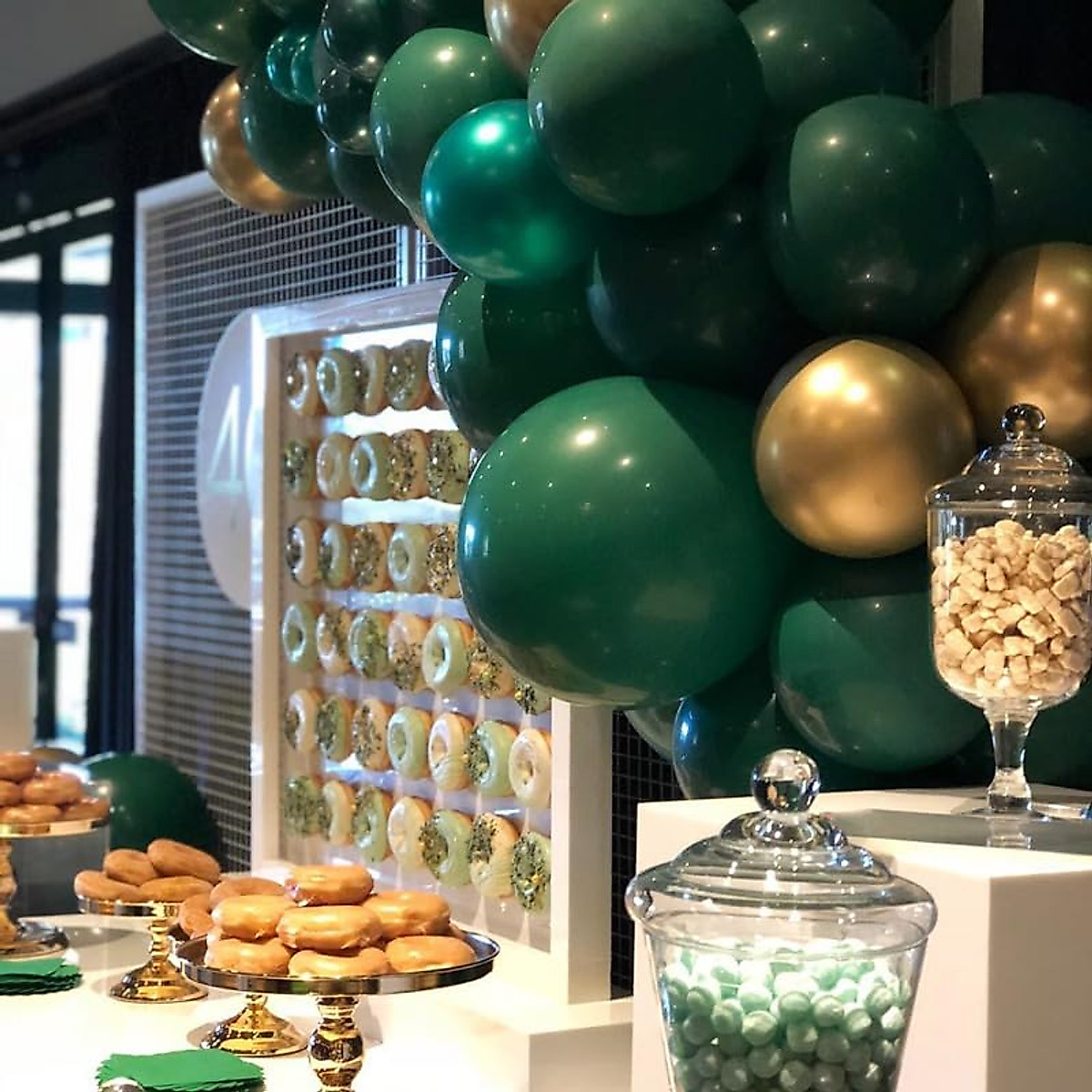 Green and Gold Balloon 75PCS,Green Gold Balloons Party Decorations of 12in and 5in Green Gold Latex Balloons for Birthday Decorations,St.Patrick's Day,Baby Shower,Graduation,Jungle Party Decora