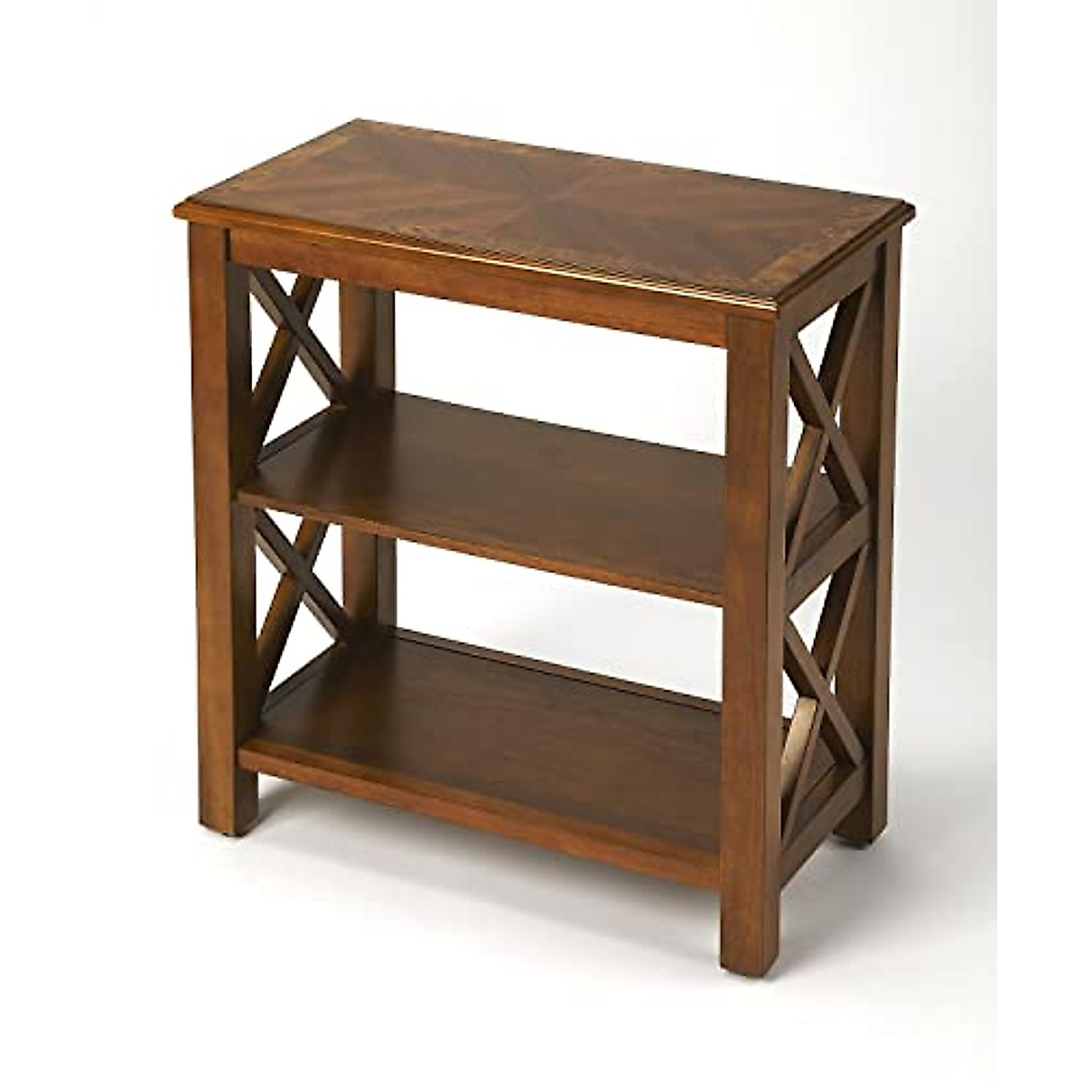 BUTLER VANCE OLIVE ASH BURL BOOKCASE