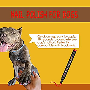 DEAPLLEONC Dog Nail Polish Pen - Quick Dry, Non-Toxic | Pink, Red, Purple, Blue | Dog Nail Polish Pen (7 Color)