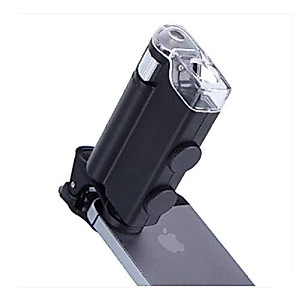 Magnifier High Magnification 100 Times Mobile Phone Magnifier Optical 60 Times LED Light High Magnification Portable Microscope Toys Games Hobbies