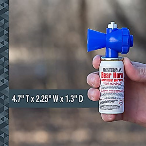 SABRE Frontiersman 9.2 fl oz. Bear Spray, Maximum Strength 2.0% Major Capsaicinoids, Powerful 35 ft. Range Bear Deterrent and Bear Horn with Locking Top