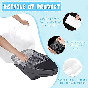 PerKoop Large Capacity Cat Litter Box Bags, 150 Count, Activated Carbon Filter, Compatible with Litter-Robot 3