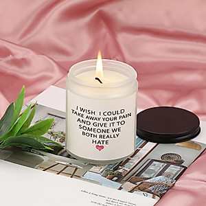 BeauGift Get Well Gifts for Women, Get Well Soon Gifts for Women After Surgery, Feel Better Gifts for Women, Inspirational Candles for Condolence, Miscarriage, Cancer, 7oz Soy Wax Lavender Scented