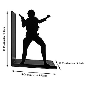 HeavenlyKraft Decorative Metal Bookends, Non Skid Book End, Superhero Bookends, Library Bookends, Bookends for Shelf, Book Stopper for Home/Office Decor/Shelves, 7 X 5.51 X 4 Inch Per Piece
