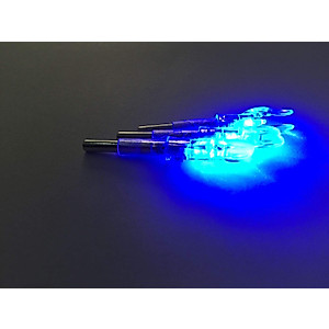 JIEXI HWYP Led Lighted Arrow Nocks for ID 4.2mm/165 for Victory Easton G-Uni shafts Pack of 6 (Blue)