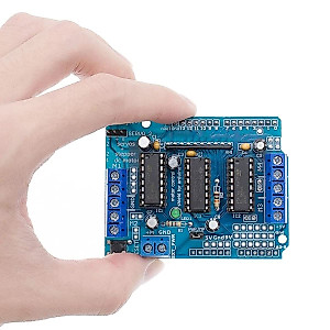 DKARDU 2 pcs L293D DC Motor Drive Expansion Shield Stepper Motor Drive Shield Expansion Board with DC Female Cable for Arduino Duemilanove Raspberry Pi