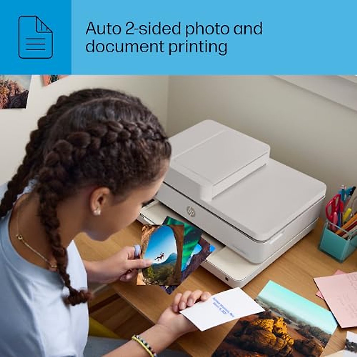 HP Envy 6555e Wireless All-in-One Color Inkjet Printer, Print, scan, Copy, Duplex Printing Best-for-Home, 3 months of Instant Ink included (714N5A)