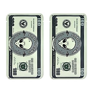 Generic 100 Pack Money Designed Space Aliens Storage Baggies Resealable 3.5 Gram Snack Candy Bags 3.15 x 5.5 inches