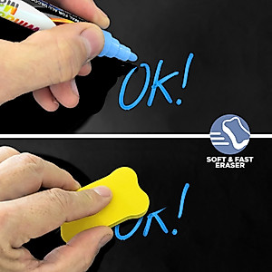 Desktop Dry Erase Board - Glass Erase Board - Black Desk Computer Buddy – Home Office & Studying Essentials - Phone & Tablet Slot, Storage Compartment - Includes 4 Markers, 1 Eraser.