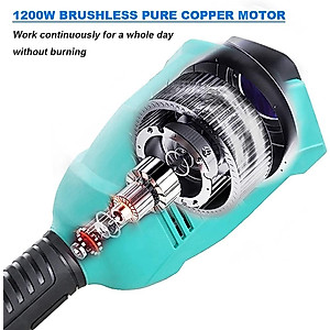 RUTAVM Handheld Battery Grass Cutter String Trimmer Electric Lawn Mower, Grass Trimmer Garden Grass Trimmer Cordless with Wheels with Armrest