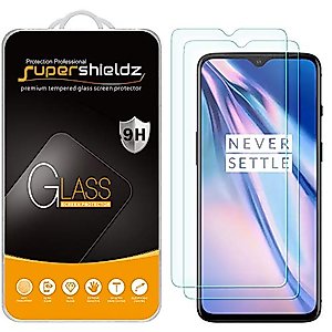 (2 Pack) Supershieldz Designed for OnePlus 7T Tempered Glass Screen Protector, Anti Scratch, Bubble Free