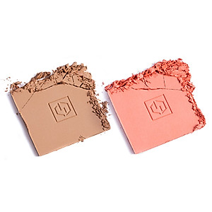 Jouer Les Brights! Blush & Bronze Powder Duos - 2 Shade Blush & Bronzer Palette - High Pigment Powder - Beauty Cosmetics - Vitamin E, Vegan, Paraben, Gluten, & Cruelty Free