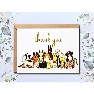 NTVShop Dog And Cat Thank You Cards - Dog Card - Cat Card - Thank You Card - Greeting Card - Happy Card - Dog Lovers Card - Cat Lovers Card
