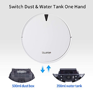 ISWEEP X5 Robot Vacuum and Mop Cleaner,Robotic Vacuum for Pet Hair,High Frequency Vibration Water Tank,2000Pa Max Suction,App,Self-Charging.