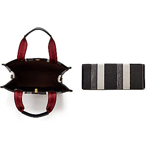 Tote Bag Hobo Bag for Women Canvas Shoulder Bag Chic Crossbody Bag Satchel Large Handbag Color Contrast Stripe