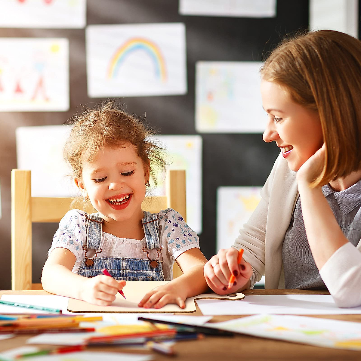 6 Pieces Mini Wooden Cutting Board with Handle Paddle Chopping Board Small Kitchen Serving Board Wooden Cooking Butcher Block for Christmas DIY Home Kitchen Cooking Vegetables Decor (9.1 x 5.5 Inch)