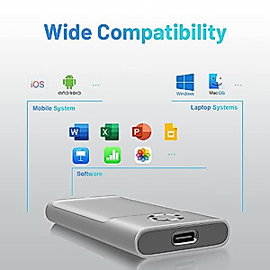Cheerdots Bluetooth Presentation Clicker Wireless Presenter, Air Mouse with Red Light Presentation Remote for MacOS (2013 or Later), Win 8/10/11 (with BLE)/, iPadOS 13 or Above, Android 5 or Above