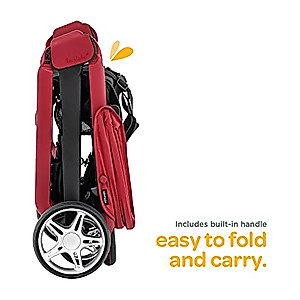 Larktale chit Chat Stroller | Lightweight Compact Stroller for Babies and Toddlers 6 Months and Up | Best Compact Stroller for Travel | Features One-Handed Steering and Easy Fold, Barossa Red