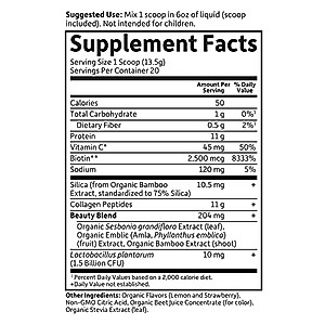 Garden of Life Grass Fed Collagen Beauty - Strawberry Lemonade, 20 Servings - Collagen Powder for Women Men Hair Skin Nails, Collagen Peptides Powder, Collagen Protein Hydrolyzed Collagen Supplements