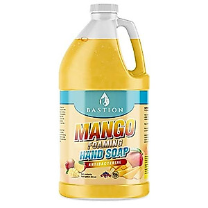 Antibacterial Hand Soap - Mango Foaming Hand Wash - 1/2 Gallon (64 oz.) Bulk. Refill Jug. Mango Scented. Non-toxic. Made in the USA.