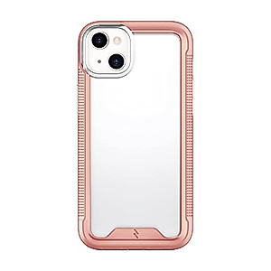 Zizo ION Series for iPhone 14 (6.1) Case - Military Grade Drop Tested with Tempered Glass Screen Protector - Rose Gold
