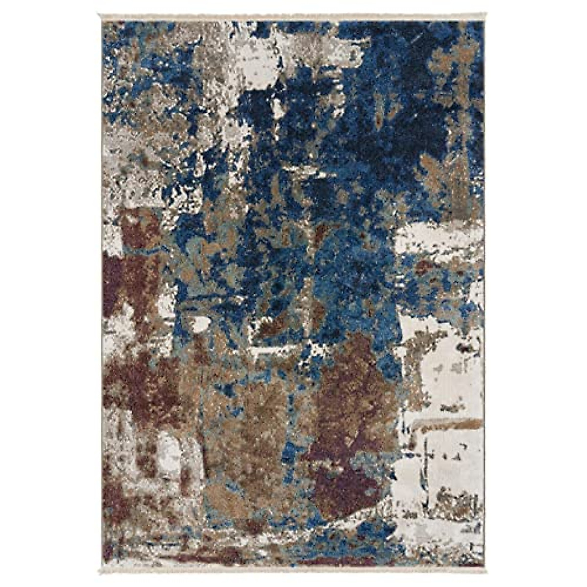 LUXE WEAVERS Arman Distressed Artistic Abstract Fringe Multi 8x10 Area Rug