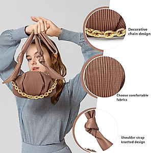 KingTo Knotted Shoulder Handbag Purse for Women Trendy Dumpling Clutch Cloud Bag Lightweight Pouch Bag