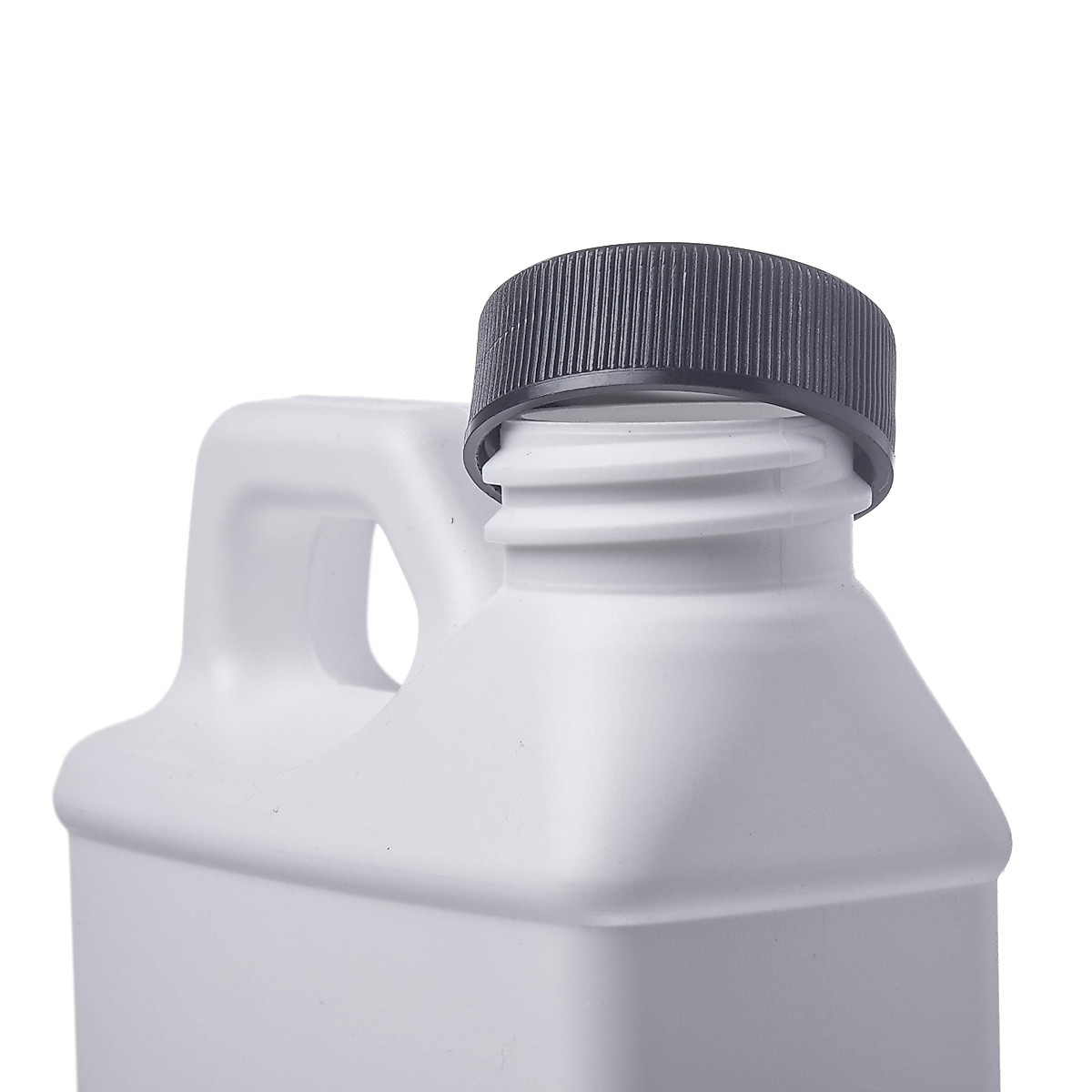 Consolidated Plastics Rectangular F-Style Bottle with Cap, HDPE, White, 8oz., 12 Piece