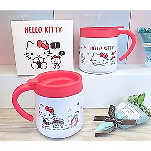 Everyday Delights Hello Kitty Stainless Steel Insulated Cup with Lid, 350ml