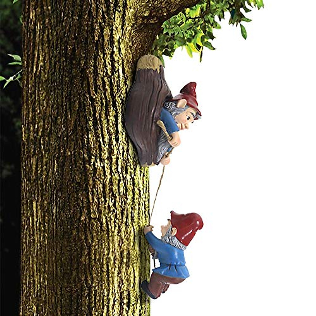 SB Goods Climbing Gnomes Tree Hugger Decor-Gnomes Garden Tree Sculpture-Outdoor Whimsical Tree Statue-Garden Yard Art Decoration Ornaments